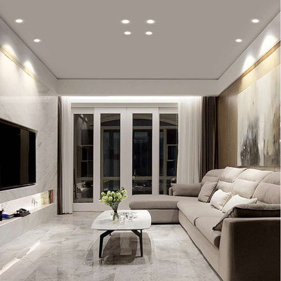 Modern LED Recessed Cool and Warm White Round Panel Ceiling Adjustable ...