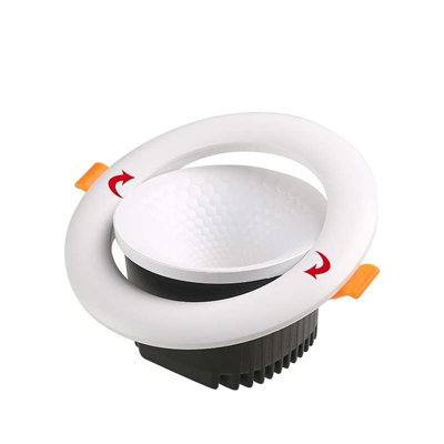 Modern LED Recessed Cool and Warm White Round Panel Ceiling Adjustable ...