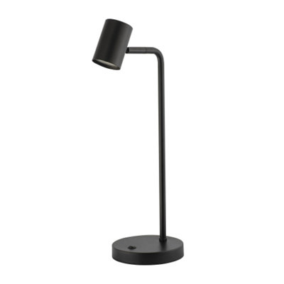 Modern LED Spot Matt Black Metal Desk Lamp with Base Switch and ...