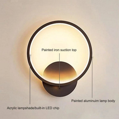 Modern LED Wall Light 3000K Warm Wall Lamp for Bedroom Office ...