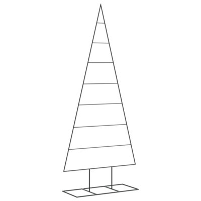 Modern Metal Christmas Tree for Decoration Black 180 cm