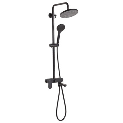 Modern Mixer Shower Set Black GURARA | DIY at B&Q