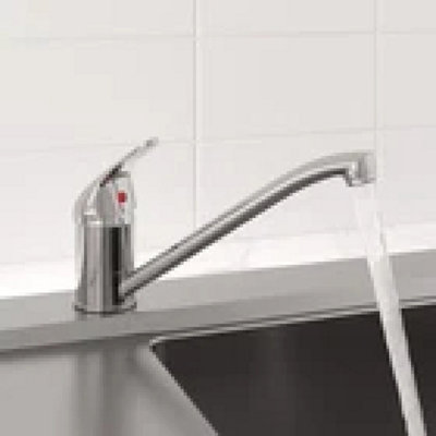 Modern Monbloc Kitchen Sink Mixer Tap Single Lever Swivel Spout Chrome ...
