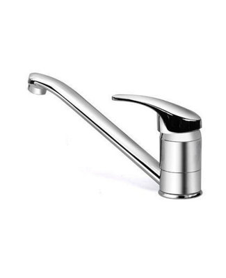 Modern Monbloc Kitchen Sink Mixer Tap Single Lever Swivel Spout Chrome ...