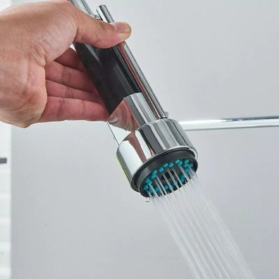 Modern Monobloc Pull Out Kitchen Mixer Tap Dual Spout Spray Single ...