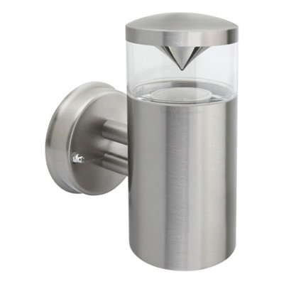 Modern Outdoor Wall Light Clear Diffuser Stainless Steel ZLC073