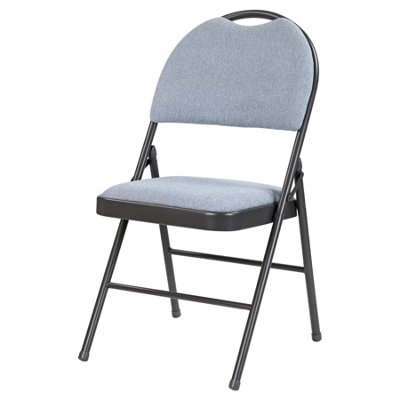 MODERN PADDED FOLDING CHAIR VERSATILE & DURABLE FABRIC SEAT WITH ...