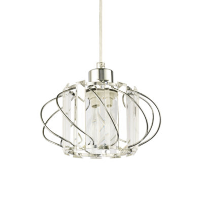 Modern Pendant Lamp Shade with Clear Acrylic Rectangular Prims and ...
