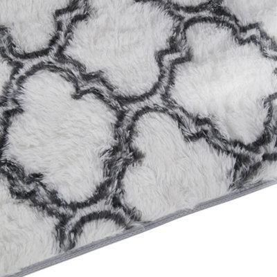 Modern Rectangle Geometric Indoor Shag Area Rugs Plush Fluffy Carpets ...