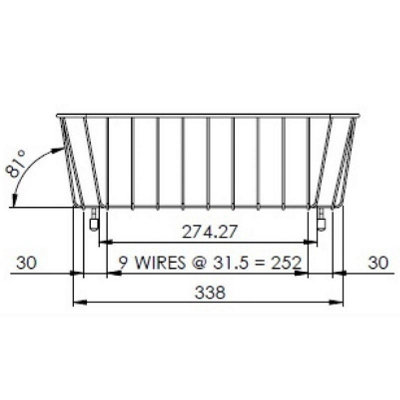 Modern Reginox Grey Wire Mesh Rectangle Metal Basket Accessory ...