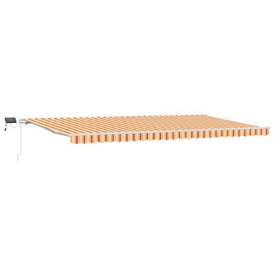 Modern Retractable Awning with Manual 600 x 300 cm Yellow and orange