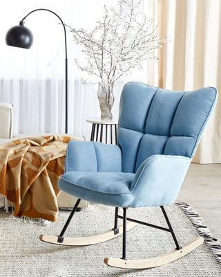 Modern Rocking Chair Light Blue OULU | DIY at B&Q