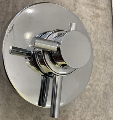 Modern Round Dual Shower Valve Thermostatic Concentric Concealed ...