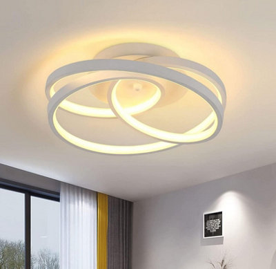 Modern Round LED Ceiling Light White 40 W (warm light)