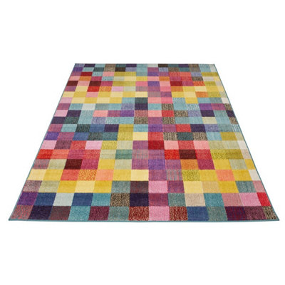 Modern Rug for Bedroom, & Living Room, Stain-Resistant Dining Room Rug ...