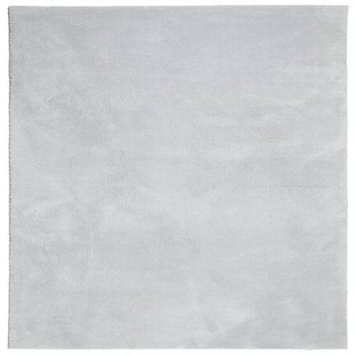 Modern Rug HUARTE Short Pile Soft and Washable Grey 200x200 cm
