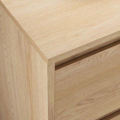 Modern Sideboard Cabinet 140cm Wide Storage Unit Handleless 3 Drawer 2 ...