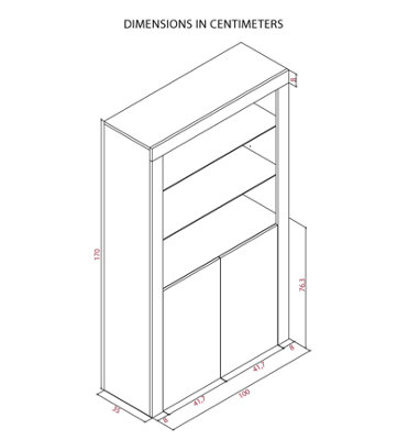 Modern Sideboard Display Cabinet Cupboard TV Stand Living Room High ...