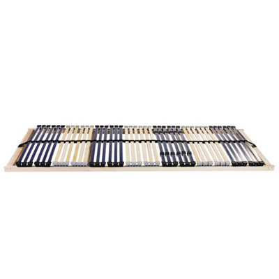 Modern Slatted Bed Base Brown Solid beech wood