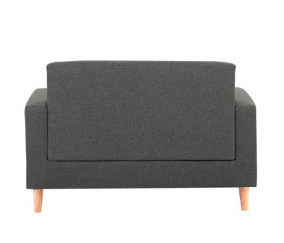 Modern Smart Sofa in a Box, Grey Fabric Sofa with Hidden Storage, 2 Seater