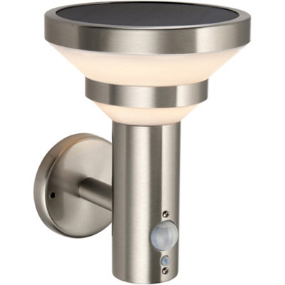 Modern Solar Powered Wall Light with PIR & Photocell Automatic Outdoor ...