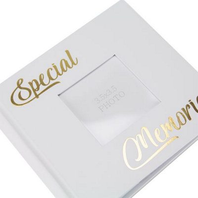 Modern Special Memories Photo Album with Gold Foil Text - Holds 80 4x6 ...