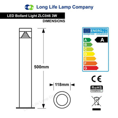 Modern Stainless Steel LED 12 volt Bollard Garden Post Light Warm White ...