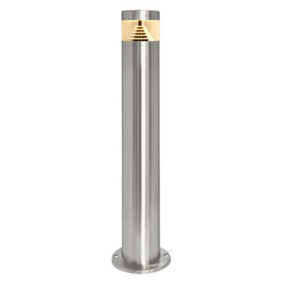 Modern Stainless Steel LED 12 volt Bollard Garden Post Light Warm White ...