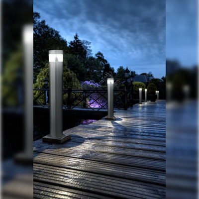 Modern Stainless Steel LED 12 Volt Bollard Garden Post Light ZLC045