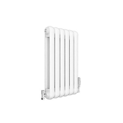 Modern Style 2 Column Cast Iron Radiator Horizontal White 600x384mm