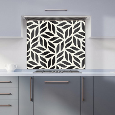 Modern Stylish Abstract Texture Premium Glass Kitchen Splashback W600mm ...