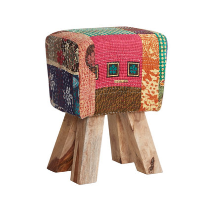 Modern Stylish Multi Colour Fabric Stool