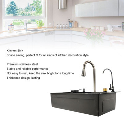 Modern thick large capacity undercounter stainless steel kitchen sink ...