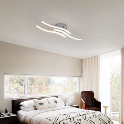Modern Triple Wave LED Ceiling Light - 18W, 4000K Neutral White