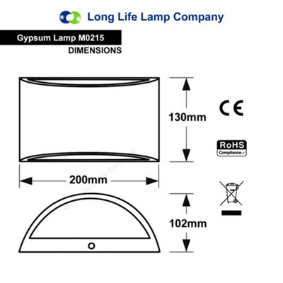 Modern Up Down Gypsum Ceramic Wall Light M0215 with G9 LED 5W WW