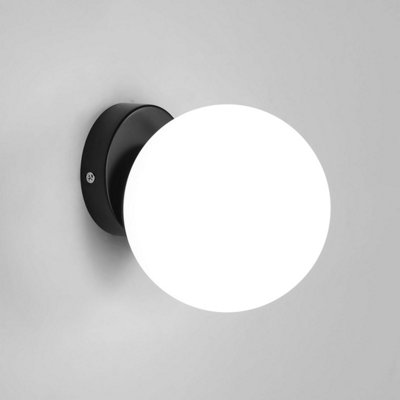Modern Wall Light Black Wall Lamp Indoor Ball Lamp Shade GU10