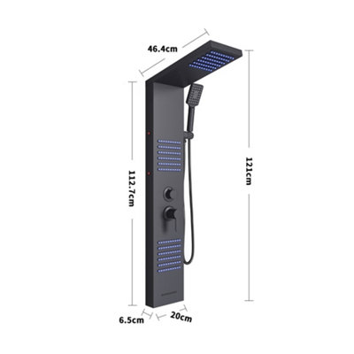 Modern Wall Mount Shower Panel Tower System with LED Lights ...