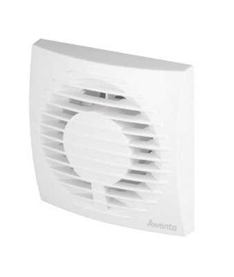 Modern White Bathroom Extractor Fan 100mm / 4" with 50mm Flange | DIY ...