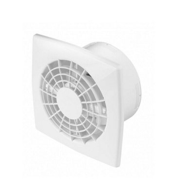 Modern White Bathroom Extractor Fan 150mm with Timer Sensor