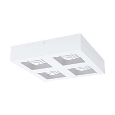 Modern White Box Wall and Ceiling Light with Built-in LED 270mm x 270mm