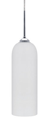 Modern White Frosted Glass Ceiling Pendant Light Tubular Lamp Shade H3134