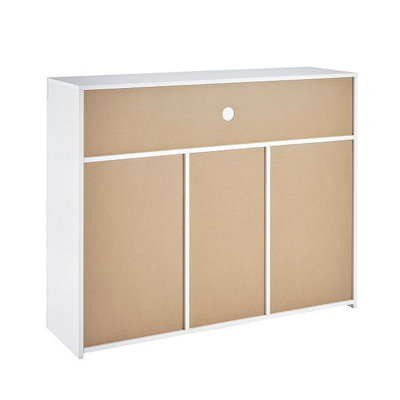 Modern White Matt Gloss Buffet Sideboard Cabinet with LED Lights ...