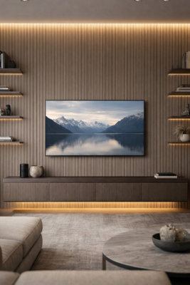 Modern WPC Wall Panels for Feature & Media Walls Water-Resistant, Fire ...