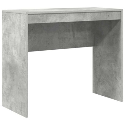 Modern Writing Desk Concrete grey MDF with concrete grey finish