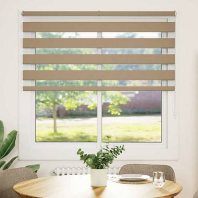 MODERN ZEBRA BLIND SAND BROWN 145X100 CM FABRIC WIDTH 140.9 CM POLYESTER
