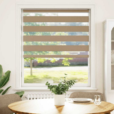 Modern Zebra Blind Sand Brown 95x150 cm Fabric Width 90.9 cm Polyester