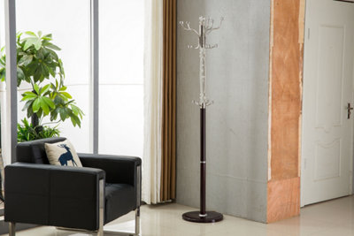 Modernique Brown Sheer Metal and transparent Tube 185 cm High Coat Rack ...