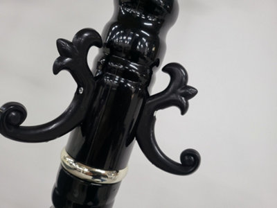 MODERNIQUE LOVELLA BLACK THICK METAL TUBE STAND TUBE COAT RACK WITH ...