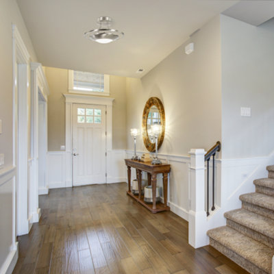 Modernistic Semi Flush Energy Saving LED Ceiling Light Fitting in Satin ...