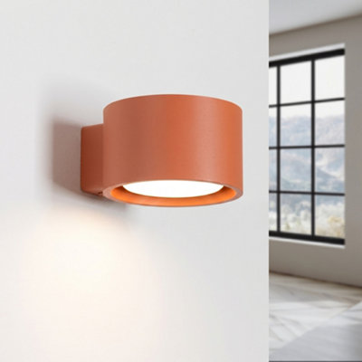 MODO aluminum red ochre 1 Lights minimalist Wall lamps